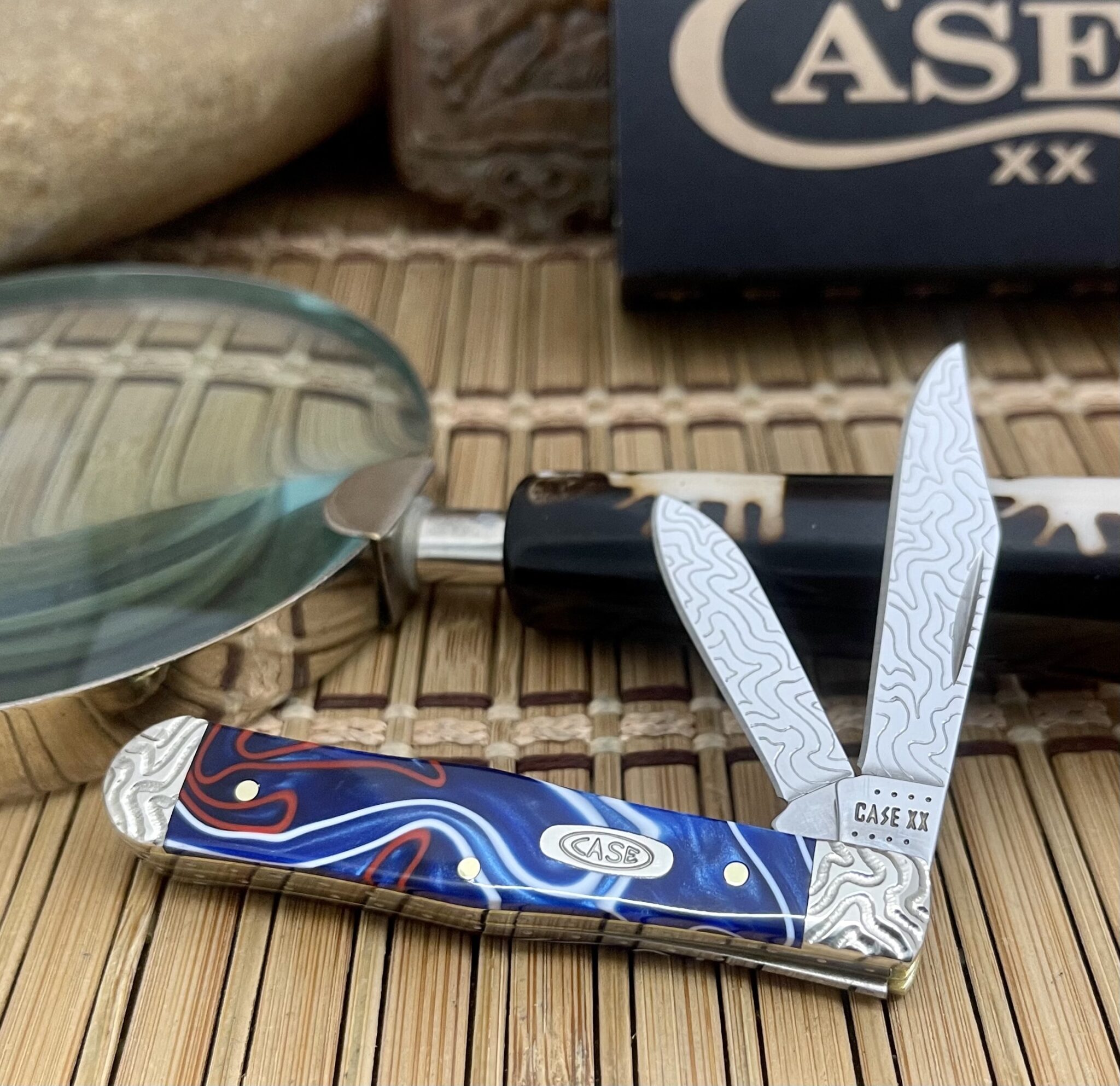 Case XX Custom PATRIOTIC Kirinite Swell Center Jack Pocket Knife #02 ...