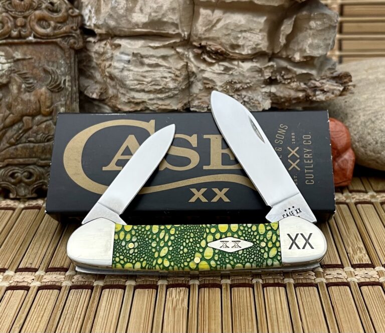 Case XX USA 2023 Yellow Bone Green Edition Lizard Skin 1/500 Canoe ...