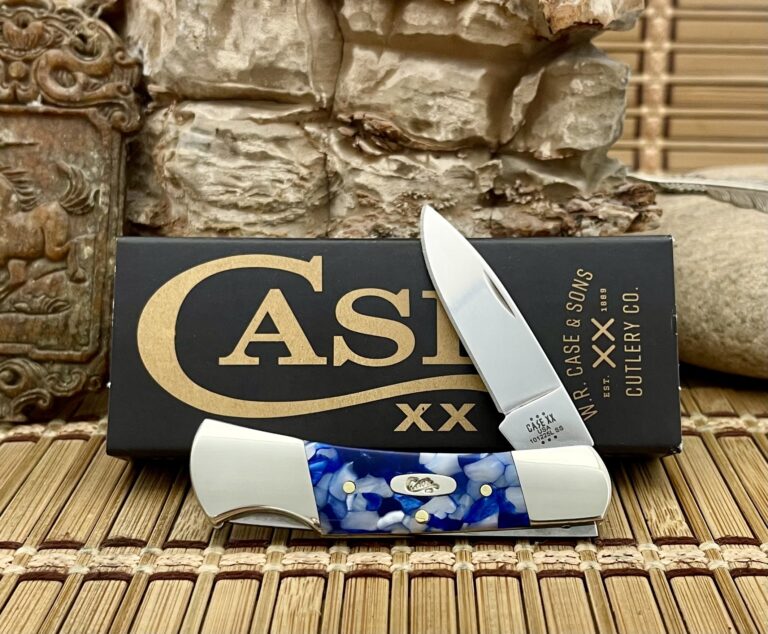 Case XX USA 2024 Blue Crackle Kirinite 50721 Stainless Lockback Pocket ...