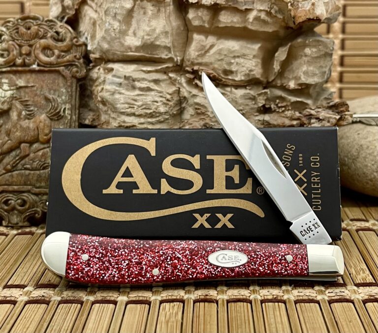 Case XX 2022 Ruby Stardust Kirinite 67006 Slimline Trapper Knife - Wild Horse Custom Knives ...