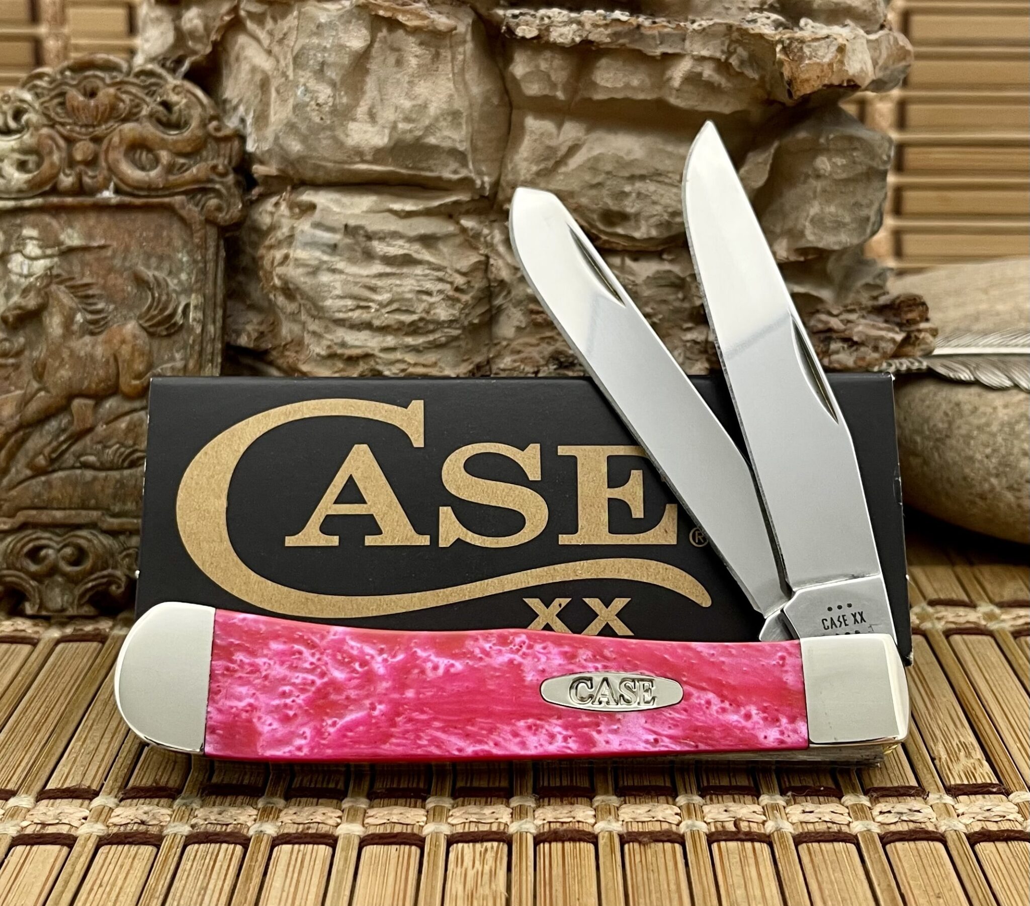 Case XX USA Beautiful Pink Salmon Stainless Trapper Pocket Knife - Wild ...