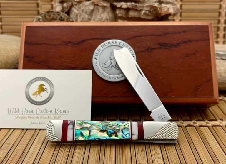 Case abalone bloody jasper razor knife | Case XX