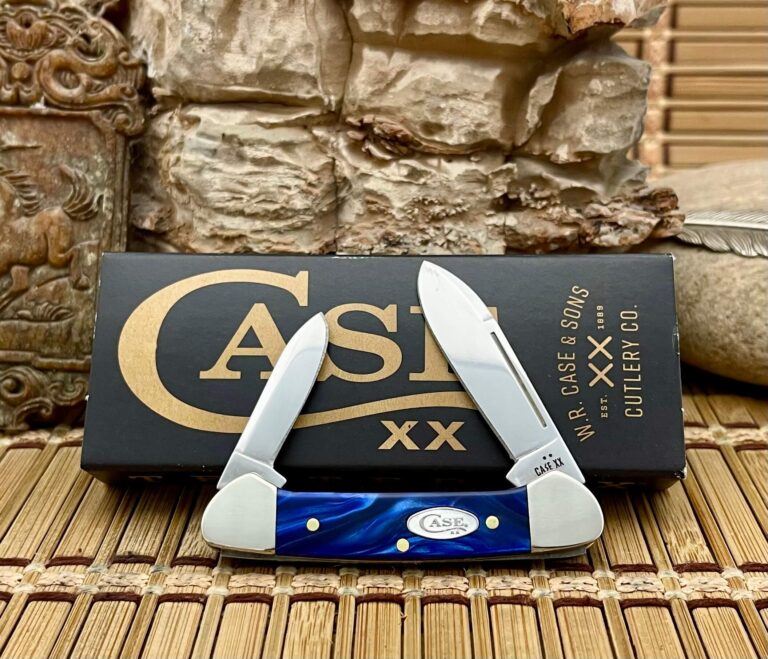 Case XX USA 2025 Blue Pearl Kirinite 23449 Stainless Baby Butterbean ...