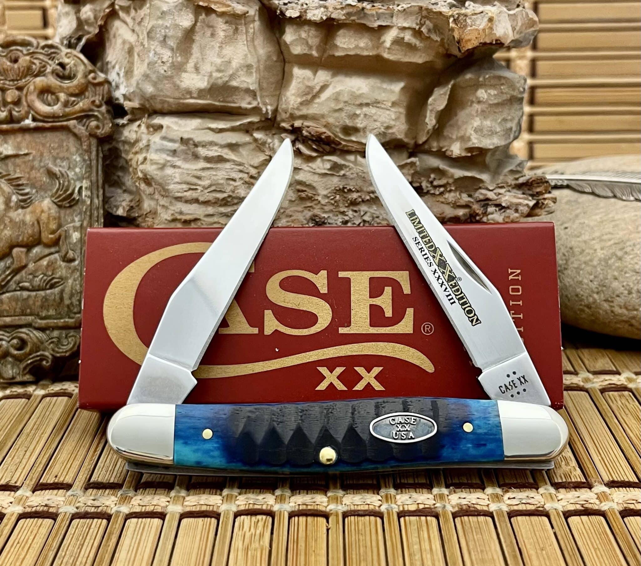 Case XX Gator Jig Ocean Blue Muskrat Knife