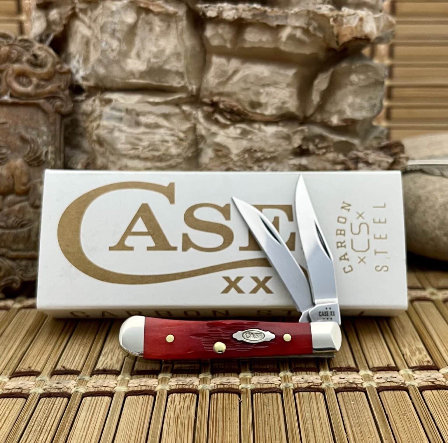 Case XX USA Peachseed Red Bone Tiny Trapper