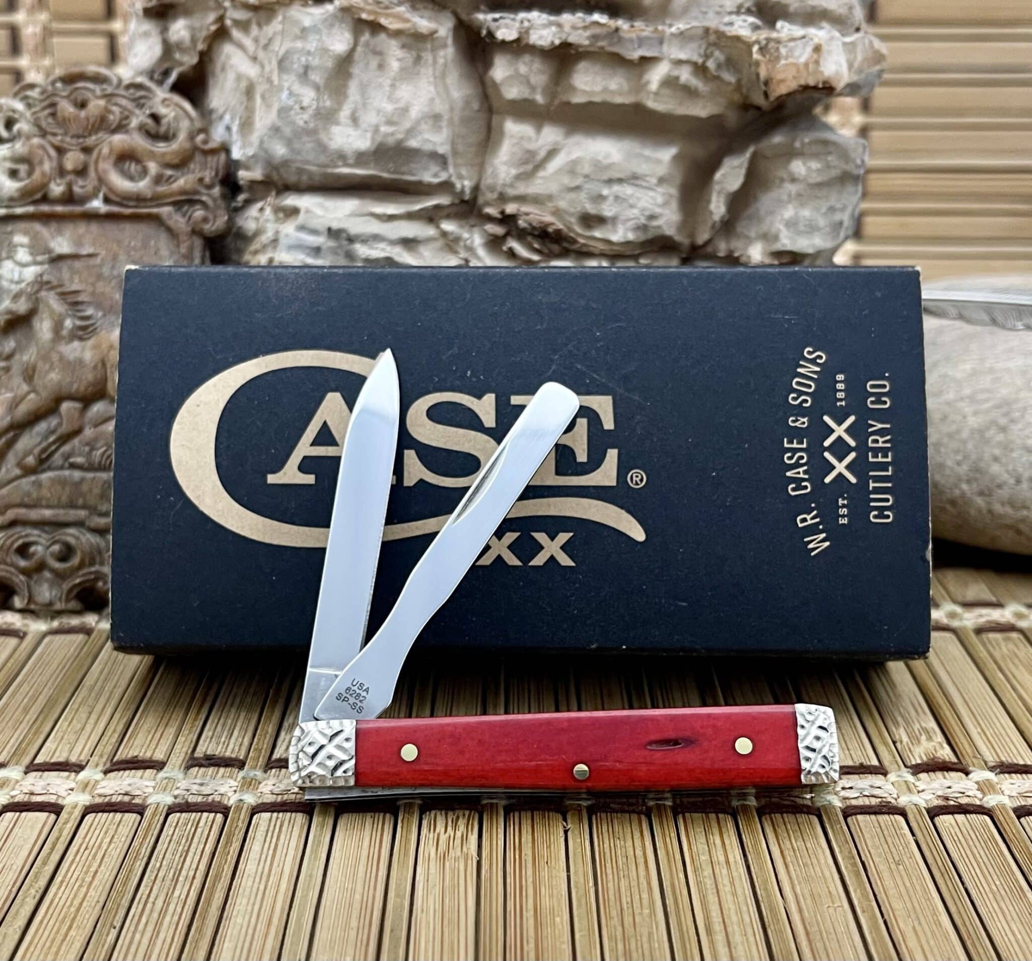 Red Bone Engraved Baby Doc Knife | Case XX Classic
