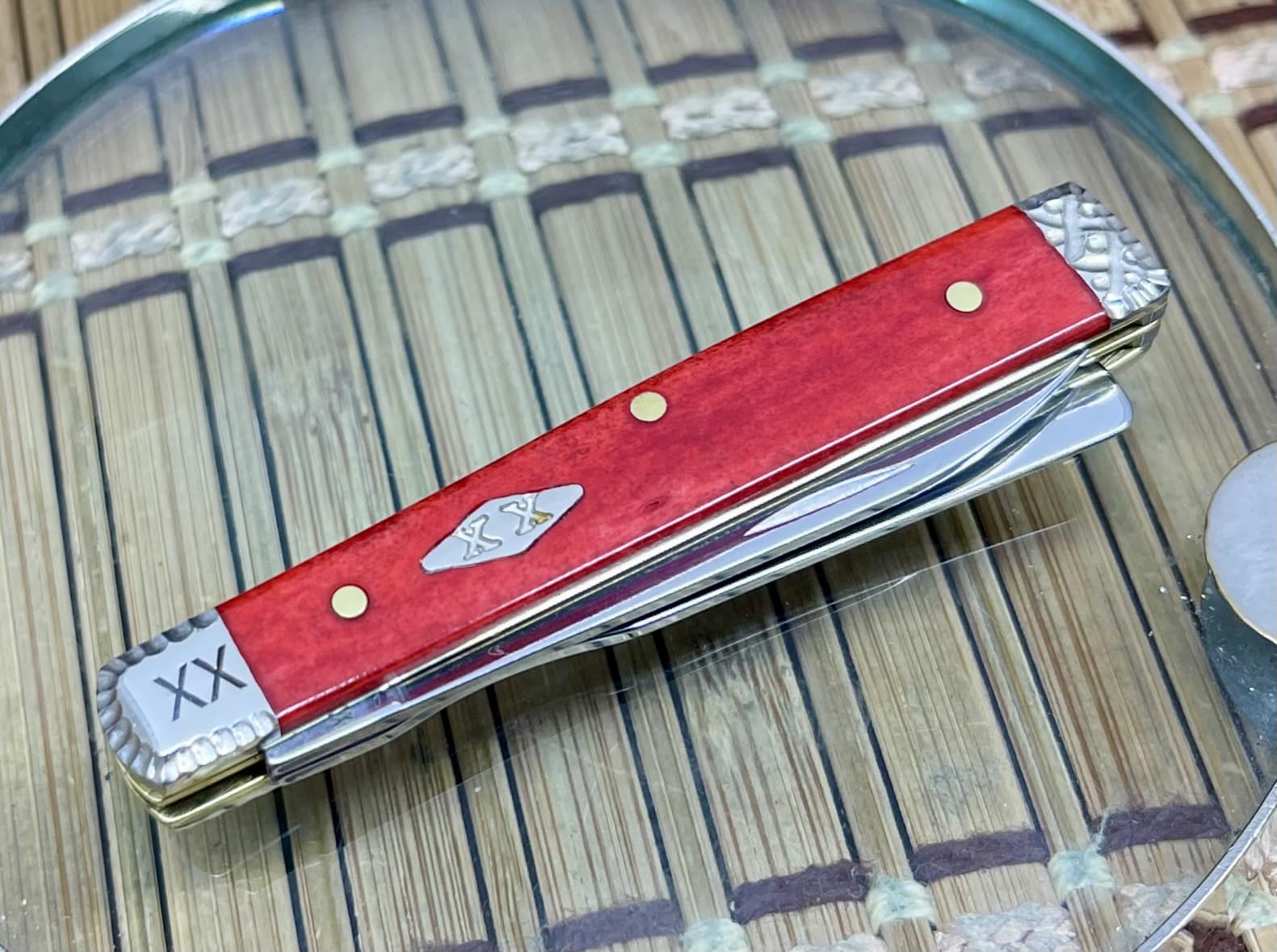 Red Bone Engraved Baby Doc Knife | Case XX Classic