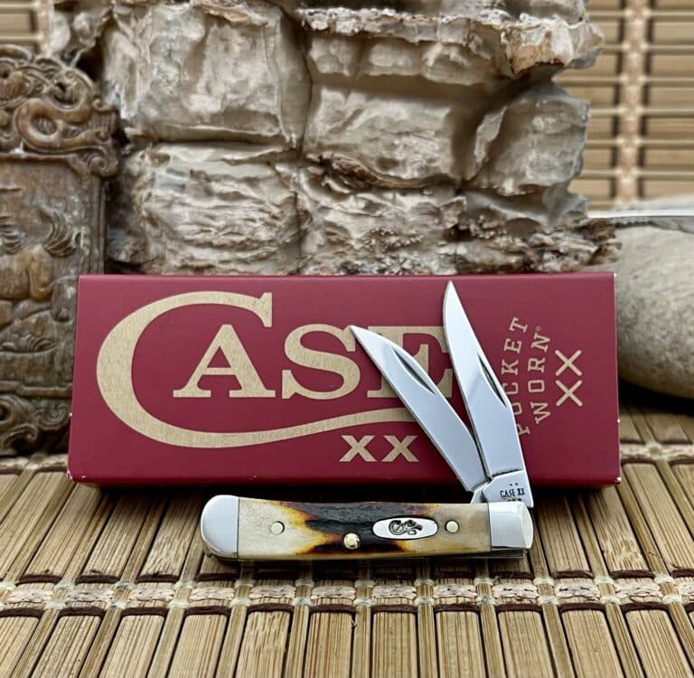 Premium case red stag tiny trapper pocket knife
