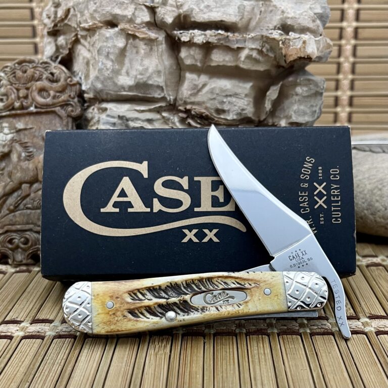 Amazing case bone stag engraved russlock