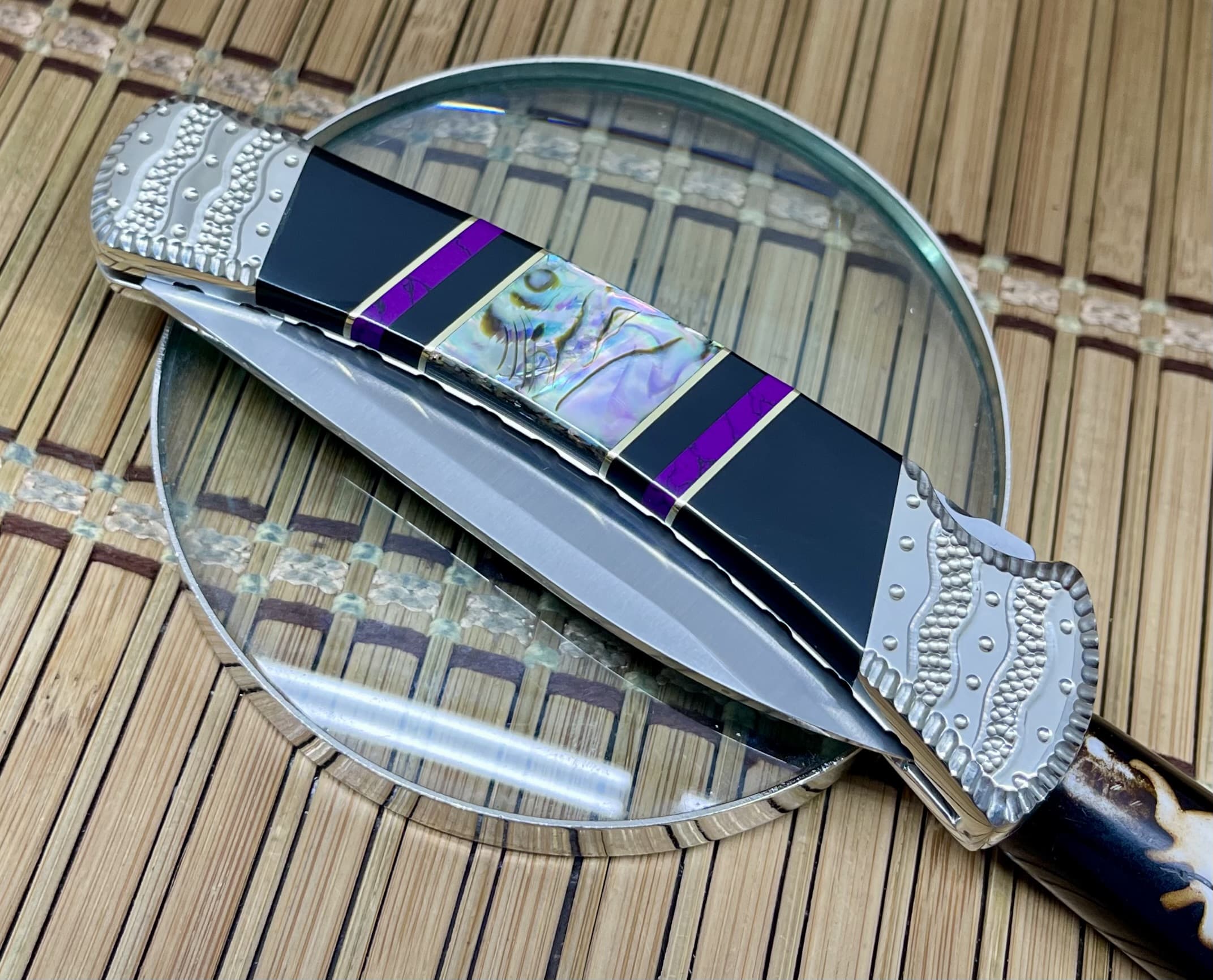 buck 110 custom abalone sugalite folding hunter Wild Horse