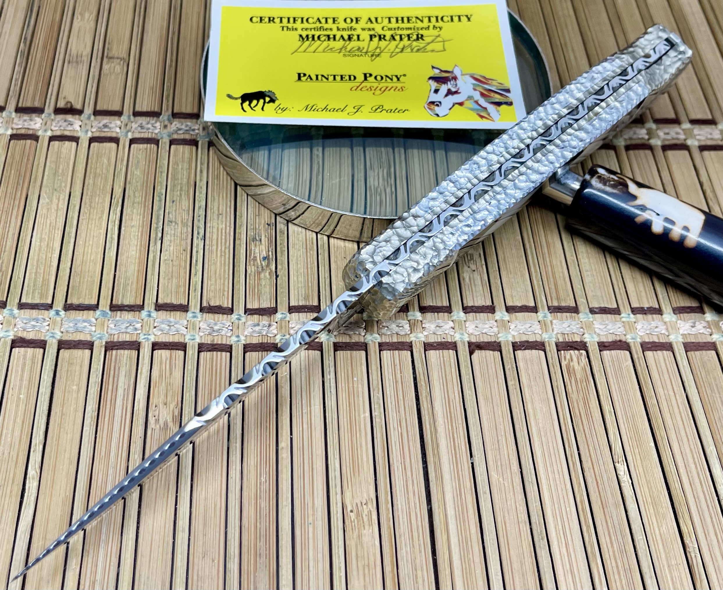 buck 110 custom painted pony pearl hunter Wild Horse