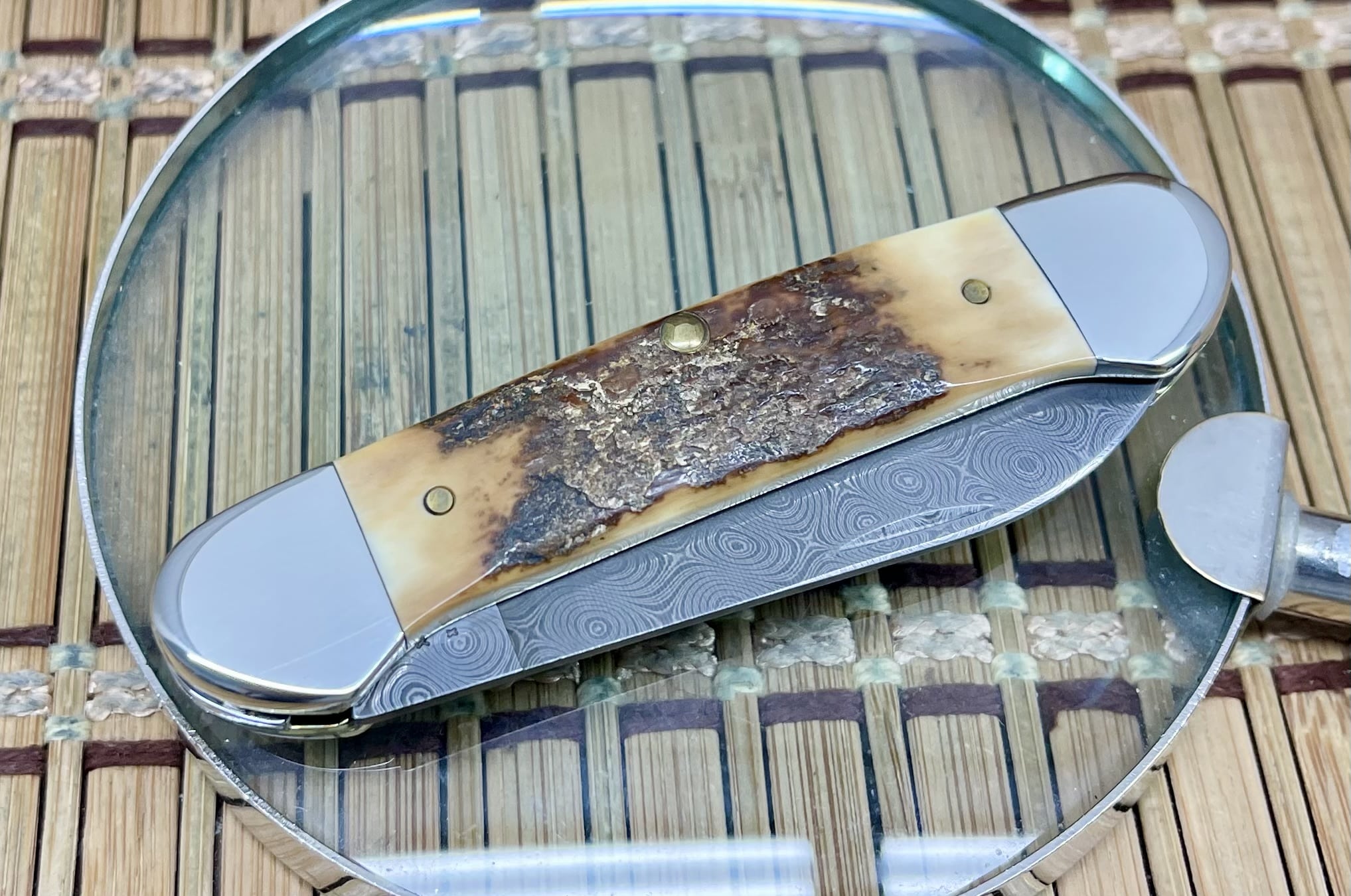 case mammoth bark fossil raindrop damascus canoe Wild Horse