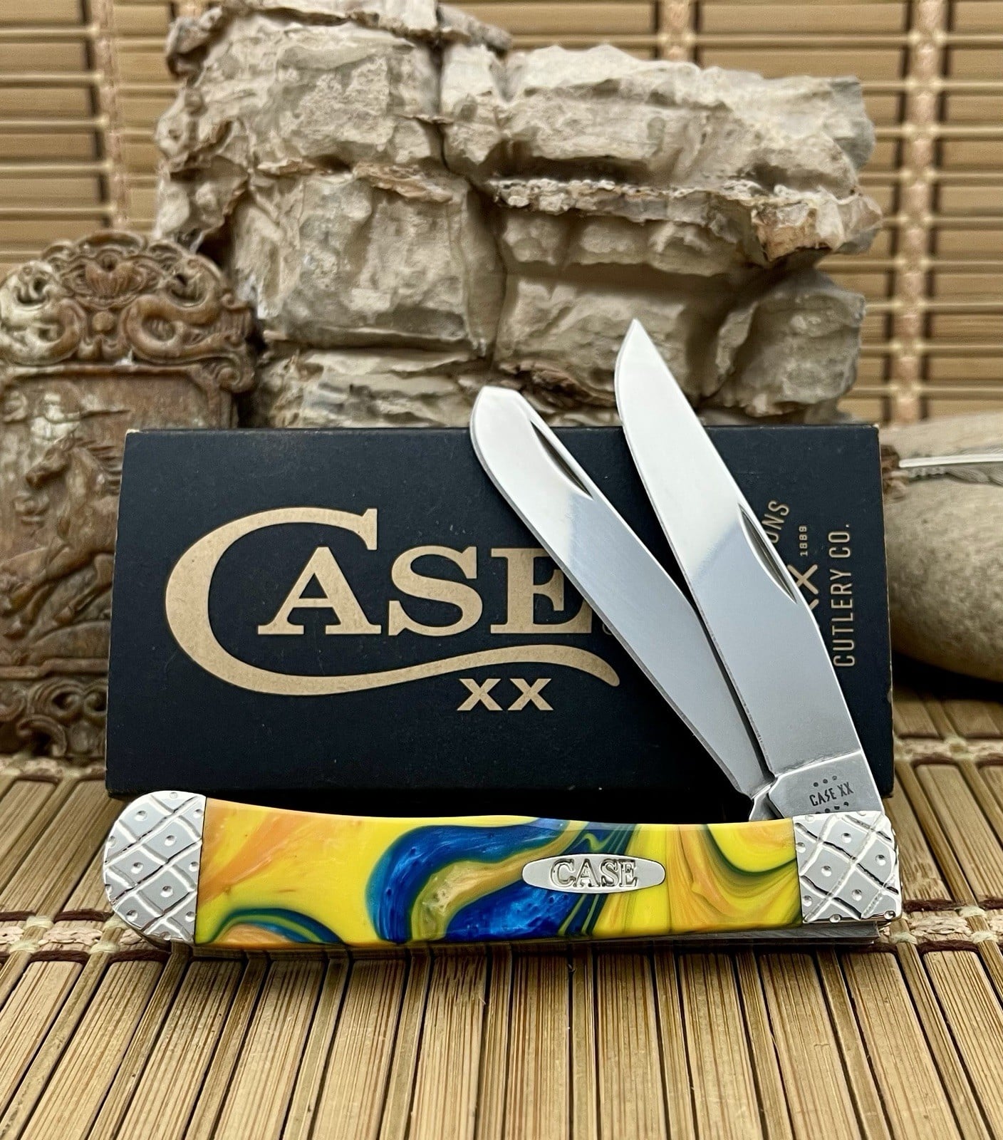 case feather mccall custom engraved trapper Wild Horse