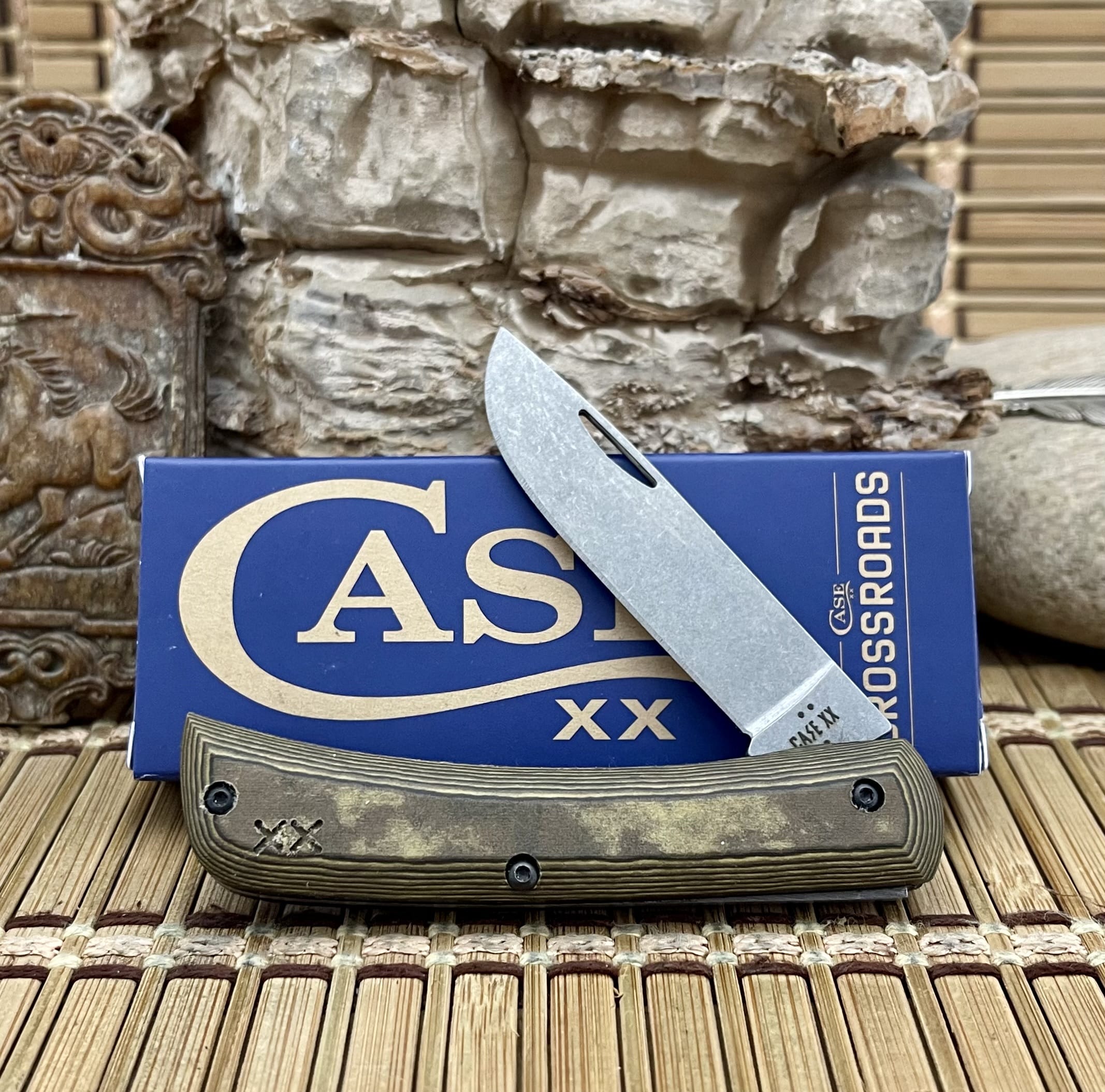 Stunning case xx black tan richlite s35vn sod buster jr knife